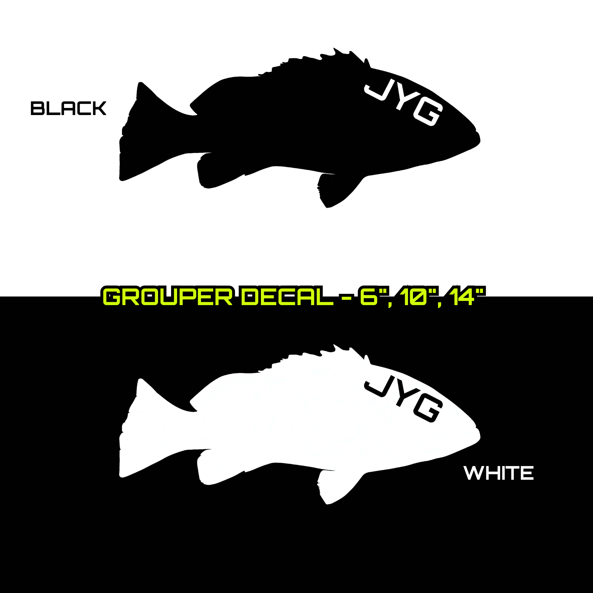 Grouper Decal by JYG Pro Fishing | Bold Fish Design – JYG PROFISHING