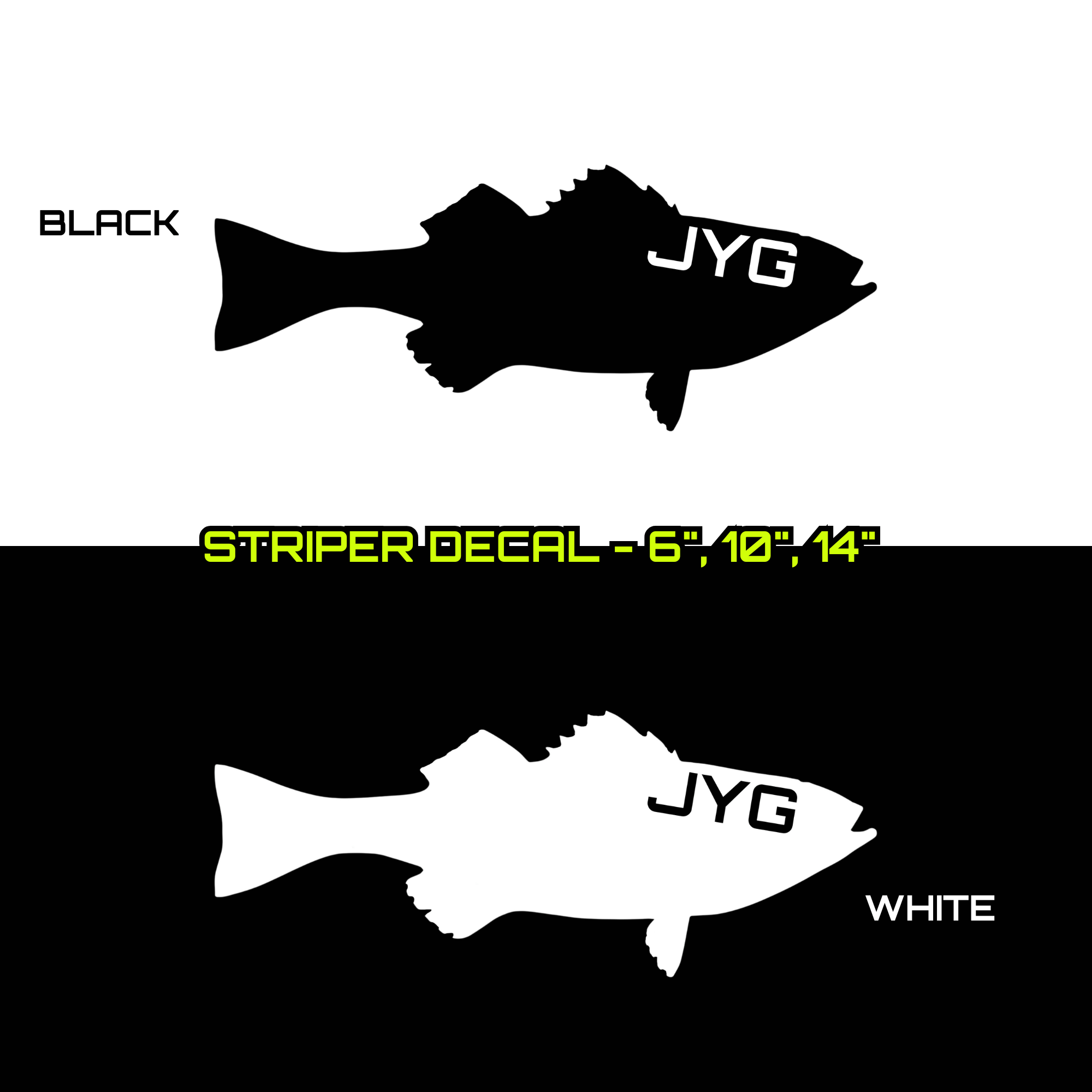 Striper Decal by JYG Pro Fishing | Clean Design for Striper Anglers ...