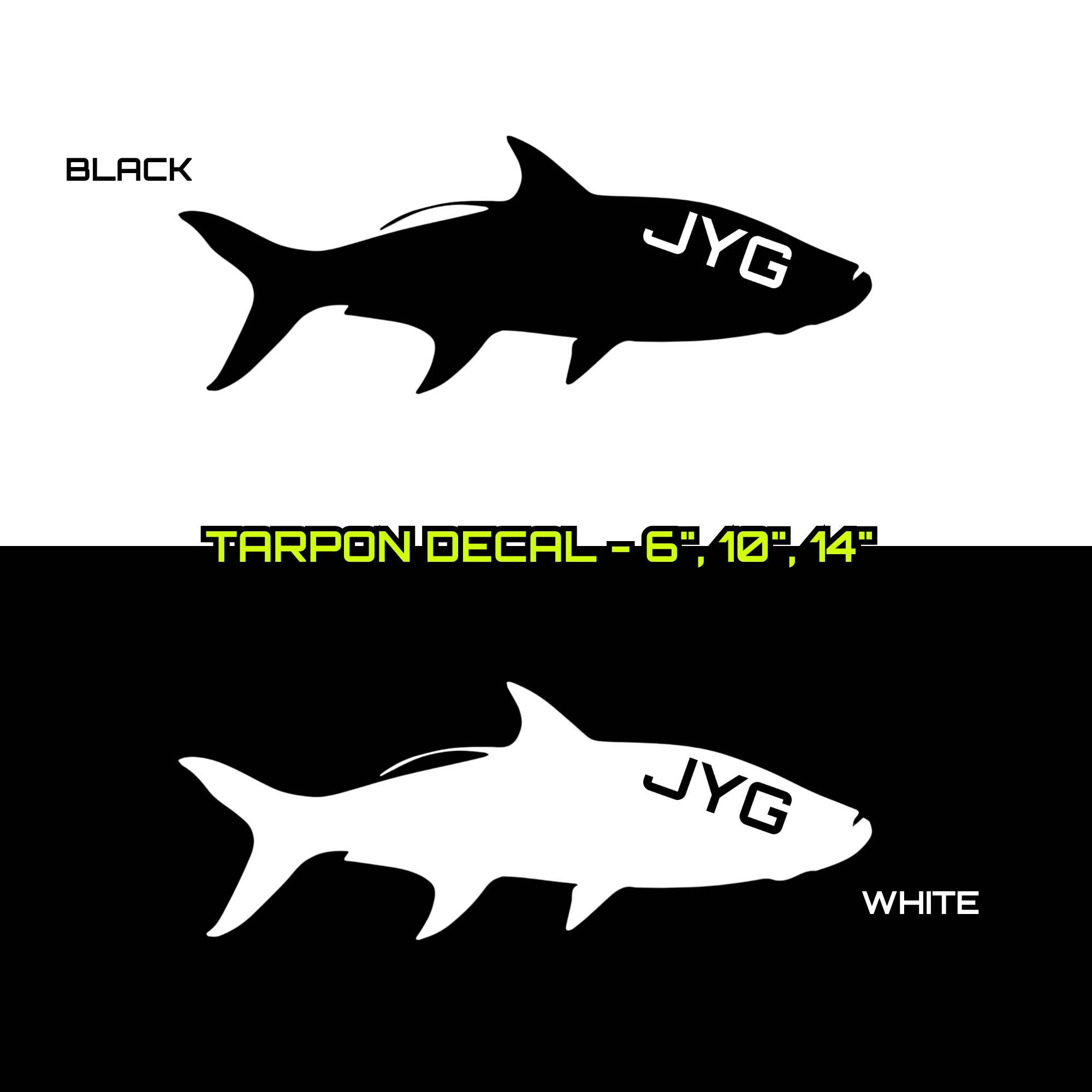 Tarpon Decal by JYG Pro Fishing | Iconic Fish Silhouette – JYG PROFISHING